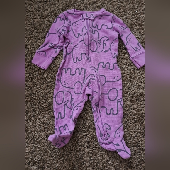 Carter's | Pajamas | Carters Thermal Elephant Footed Pajamas Baby Girl ...